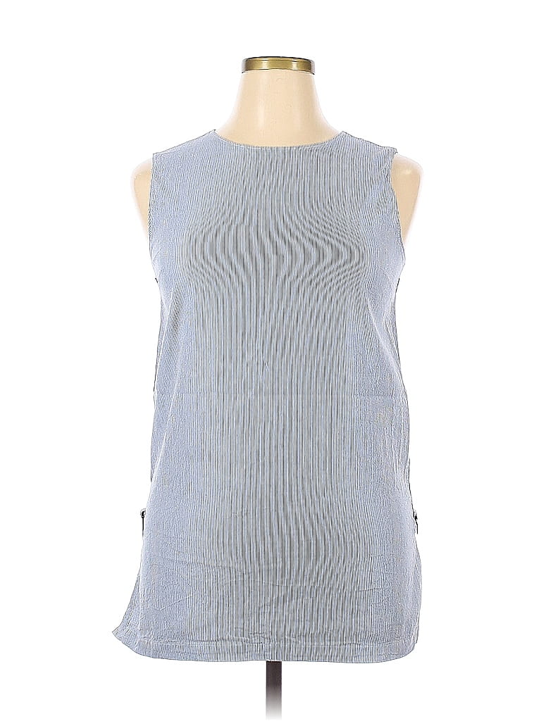 Victor Alfaro Collective 100% Cotton Blue Sleeveless Blouse Size XL ...