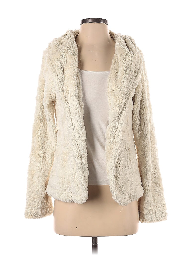 Dylan 100% Polyester Ivory Faux Fur Jacket Size XS - 79% off | thredUP