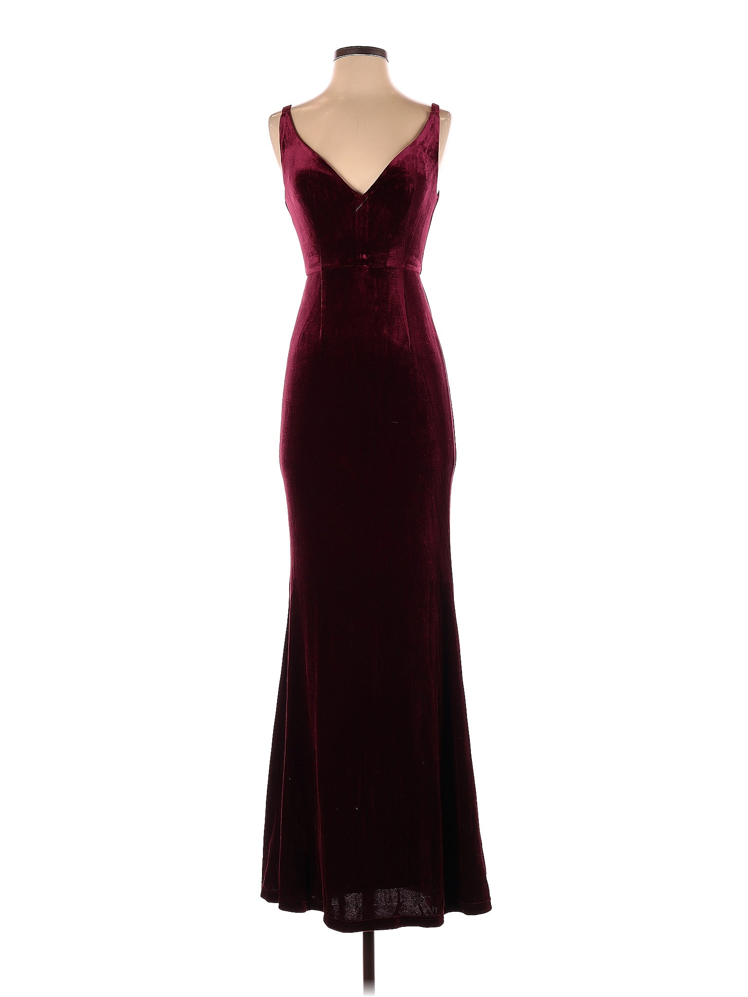 Lulus 100 Polyester Burgundy Cocktail Dress Size Xs 61 Off Thredup