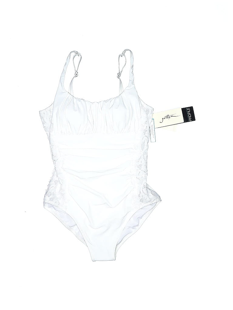 Profile By Gottex White One Piece Swimsuit Size 8 64 Off Thredup