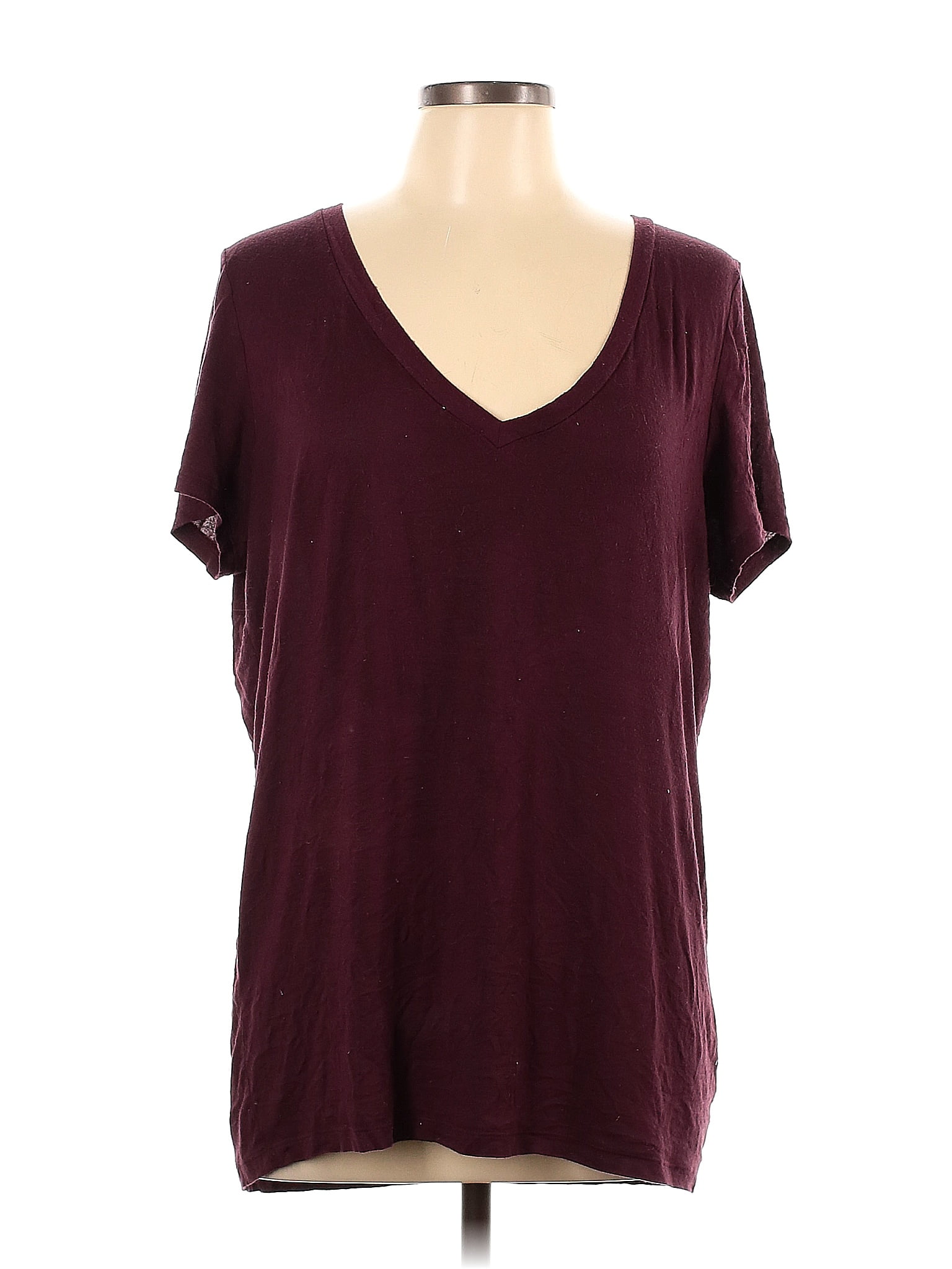 Express Outlet Burgundy Short Sleeve T-Shirt Size L - 42% off | thredUP