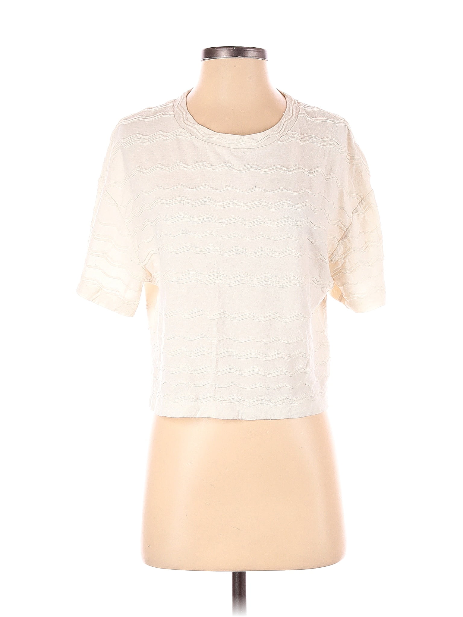 Texture And Thread Madewell Ivory Short Sleeve Top Size S 60 Off Thredup