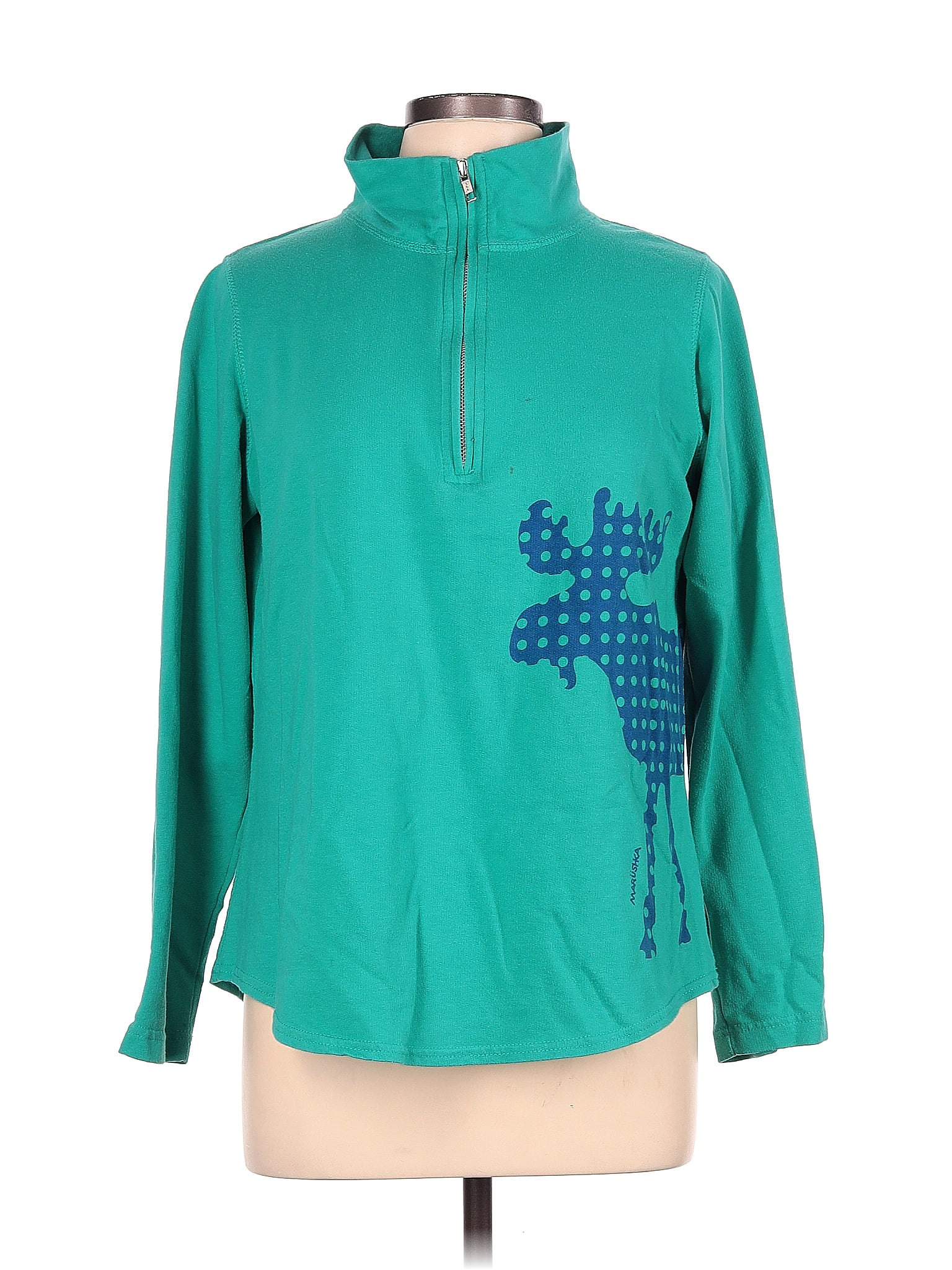 Marushka Teal Sweatshirt Size L - 60% off | ThredUp