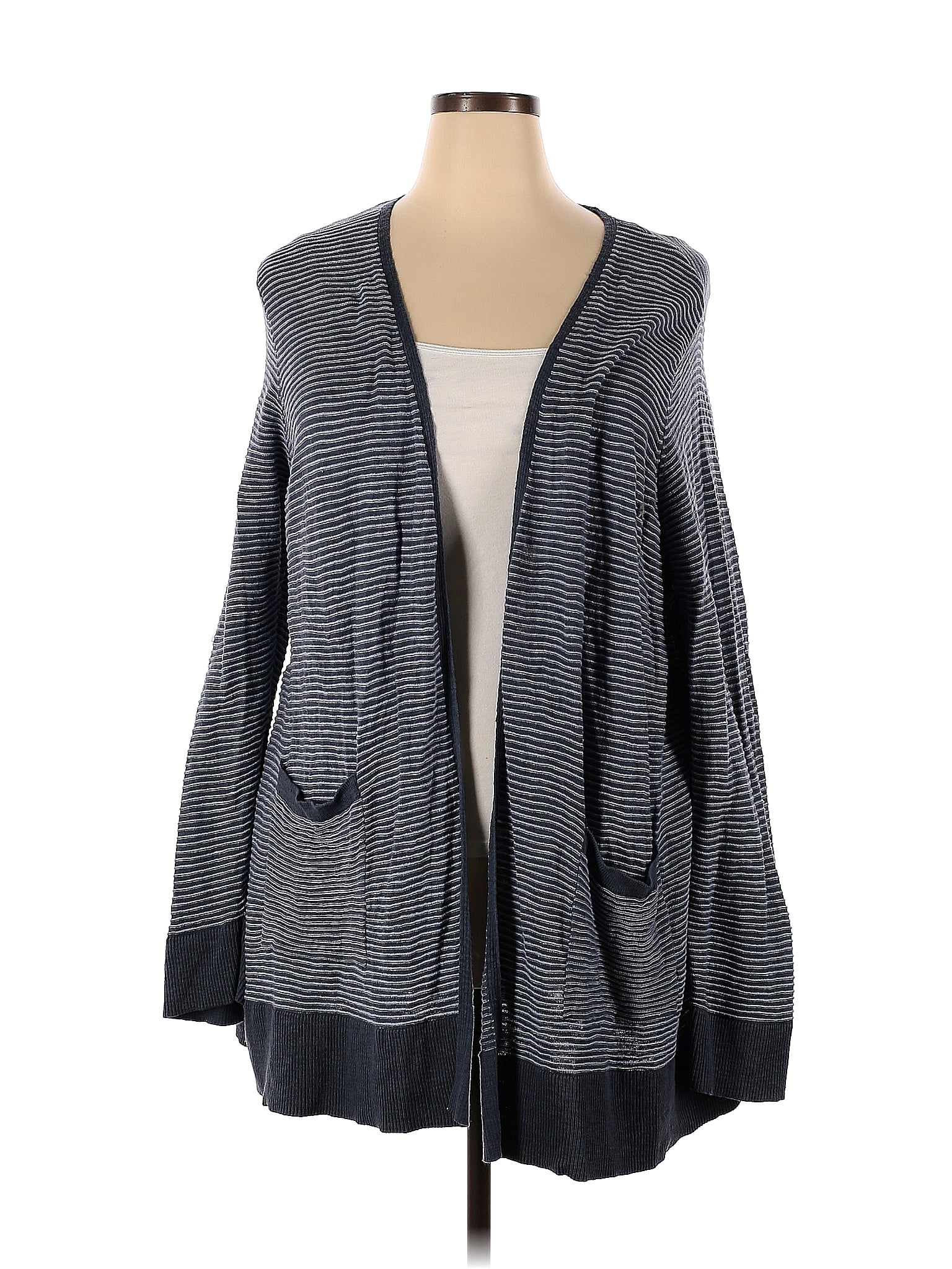 Terra & Sky 100% Cotton Gray Cardigan Size 2X (Plus) - 37% off | thredUP