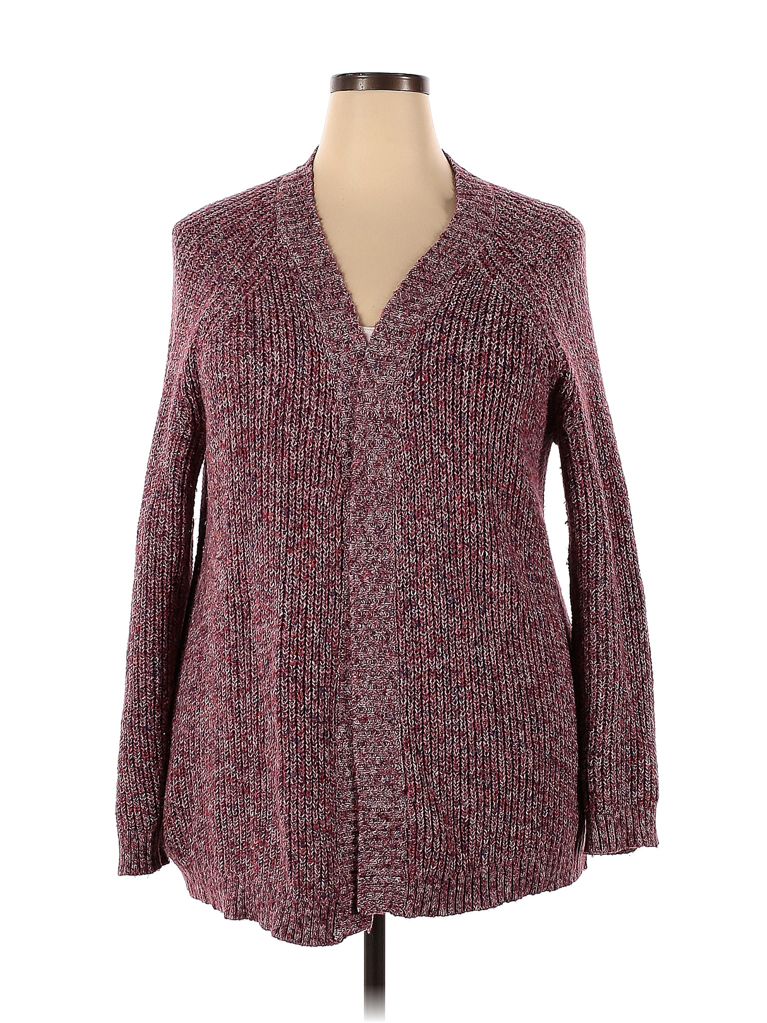 retrology Burgundy Cardigan Size 2X (Plus) - 62% off | thredUP