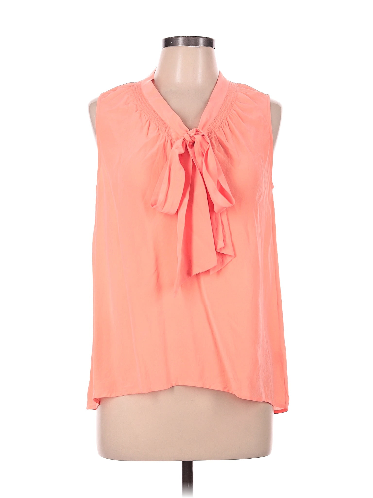 Lilly Pulitzer 100 Silk Orange Short Sleeve Blouse Size M 67 Off