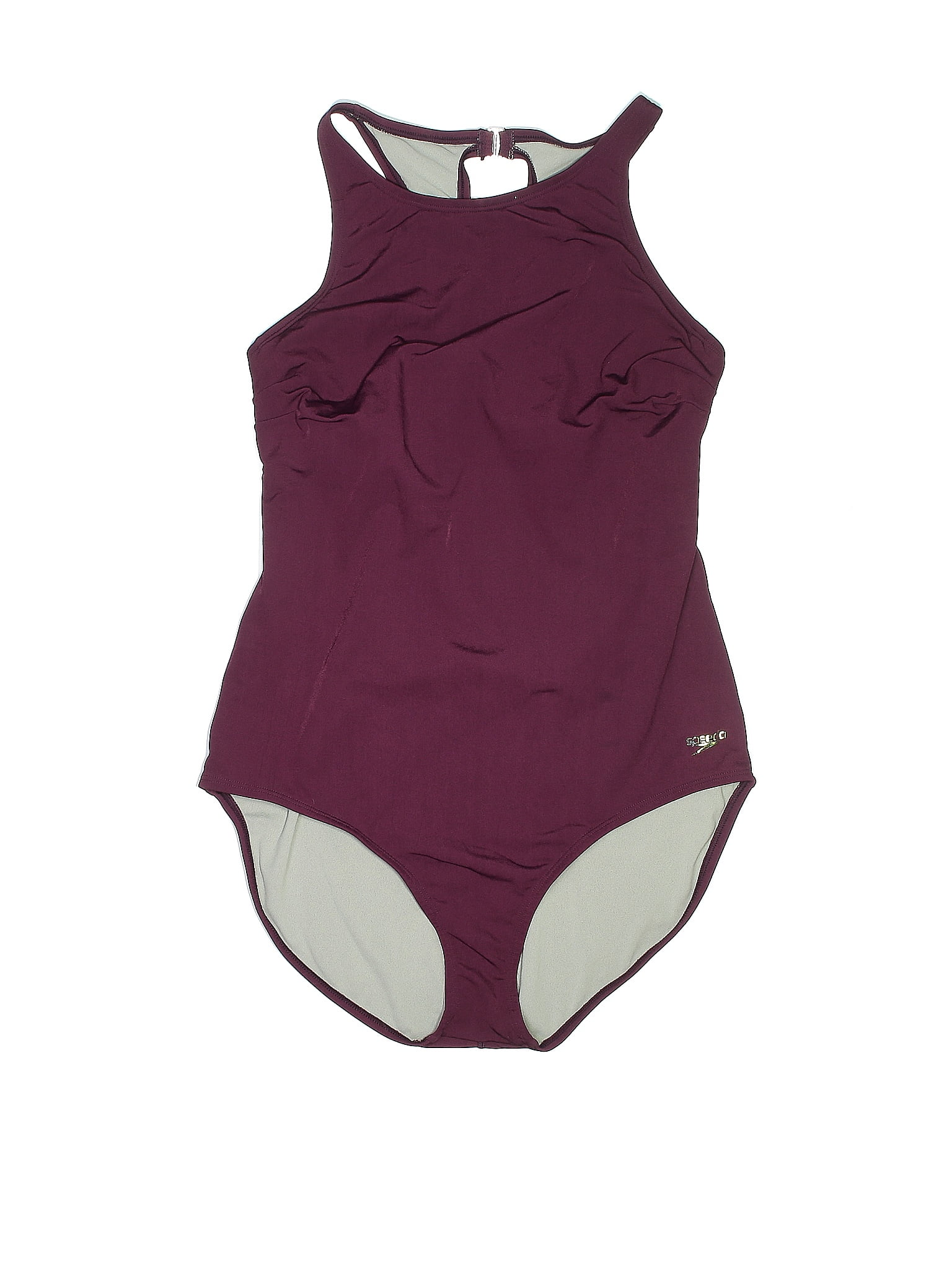 Speedo 100% Polyester Maroon Burgundy One Piece Swimsuit Size 16 - 41% ...