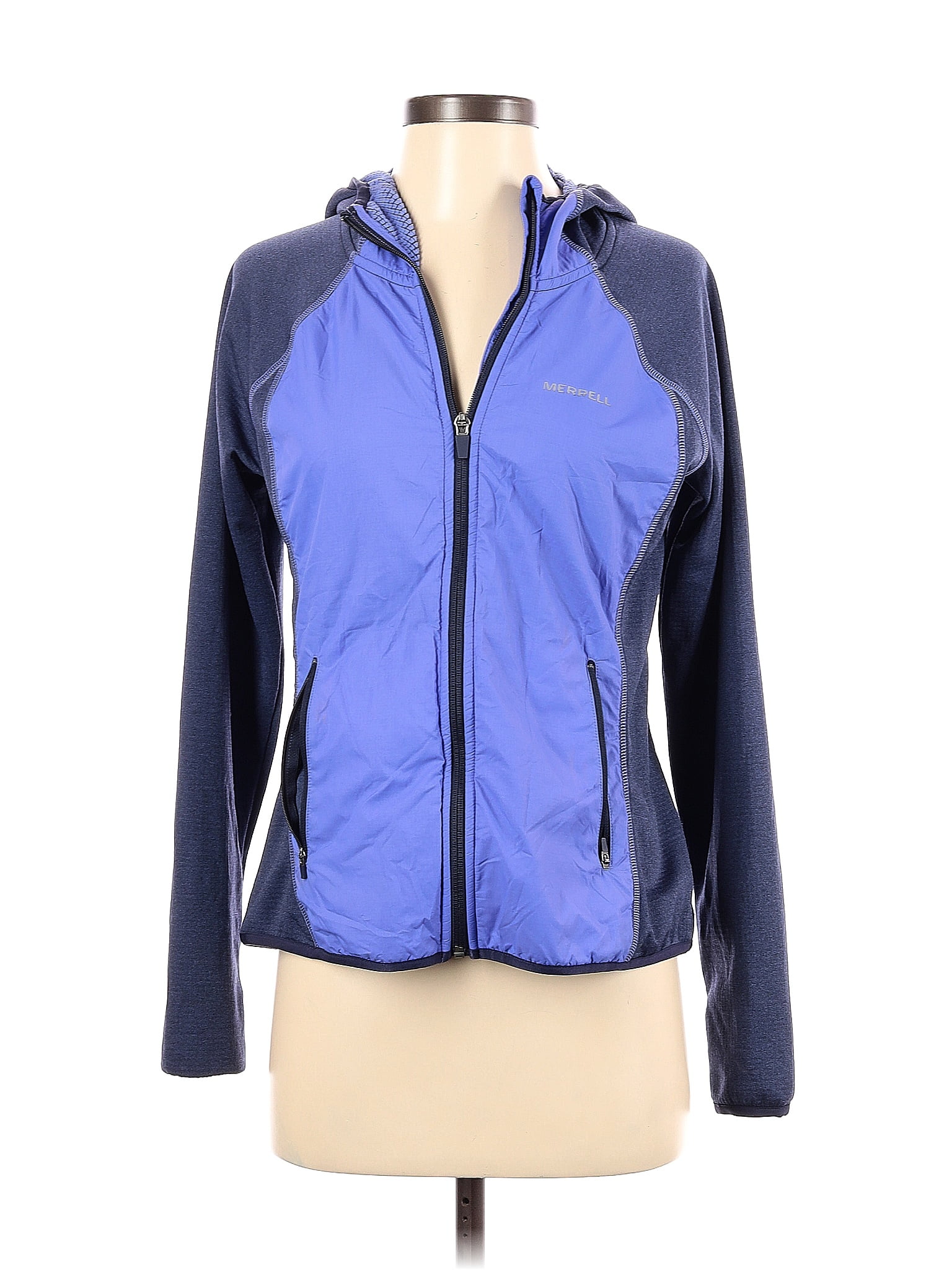 Merrell 100% Polyester Blue Track Jacket Size S - 76% off | thredUP