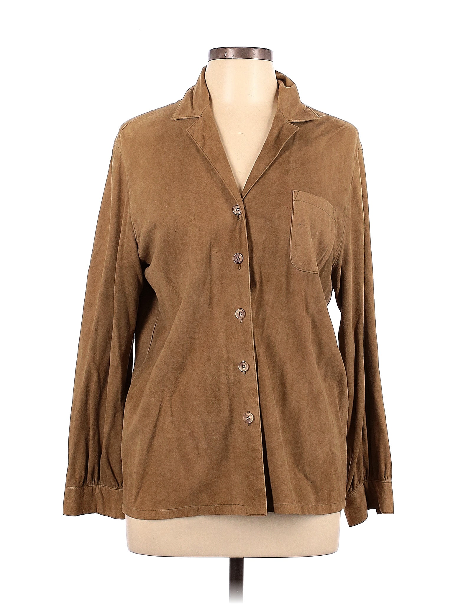 Carla New York 100% Leather Brown Leather Top Size 12 - 65% off | thredUP