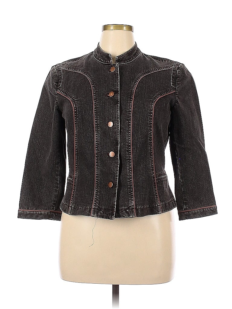 Sigrid Olsen Brown Denim Jacket Size 14 - 78% off | thredUP