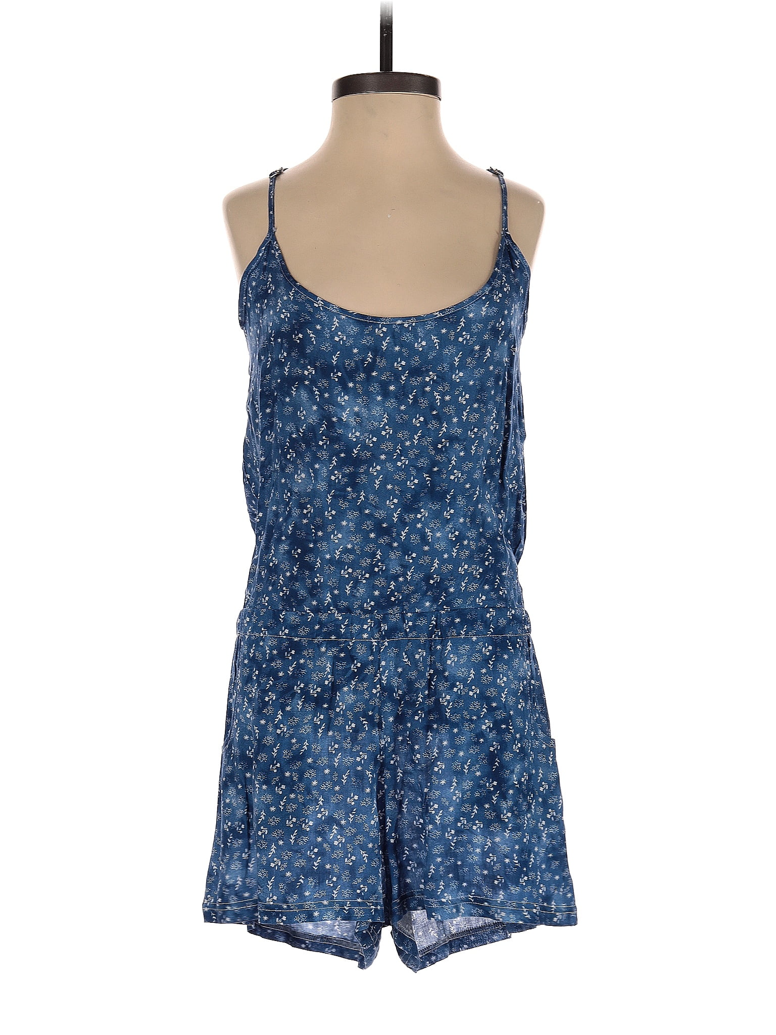 Raya Sun 100% Rayon Blue Romper Size M - 40% off | thredUP