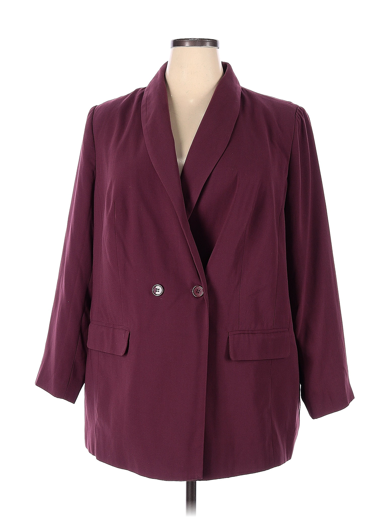 Jessica London 100% Polyester Burgundy Blazer Size 18 (Plus) - 65% off ...