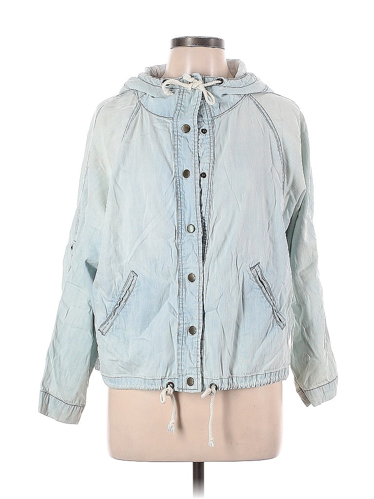 Life in Progress Blue Jacket Size L - 56% off | thredUP