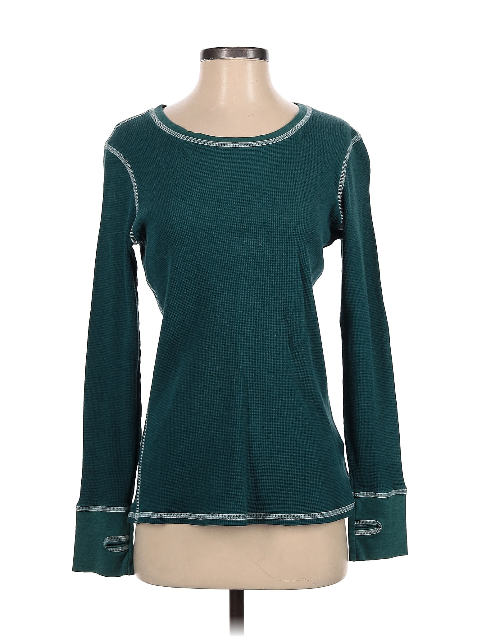 Allen Allen Teal Thermal Top Size S - 68% off | thredUP
