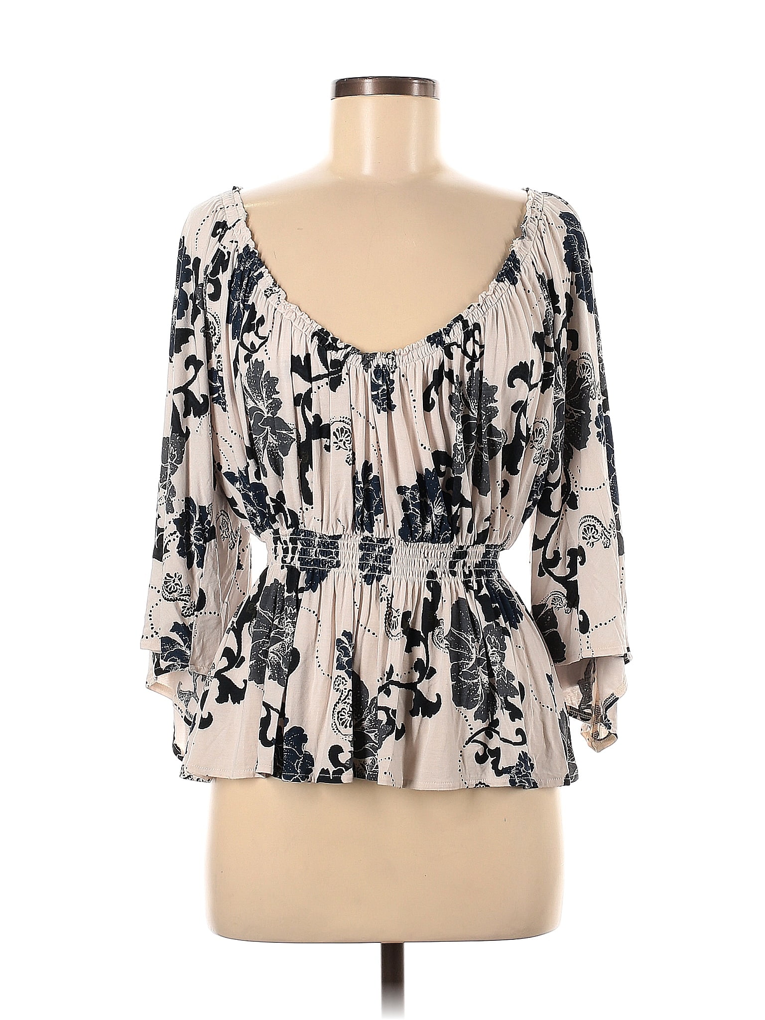 Free People Silver Short Sleeve Top Size M - 64% off | thredUP