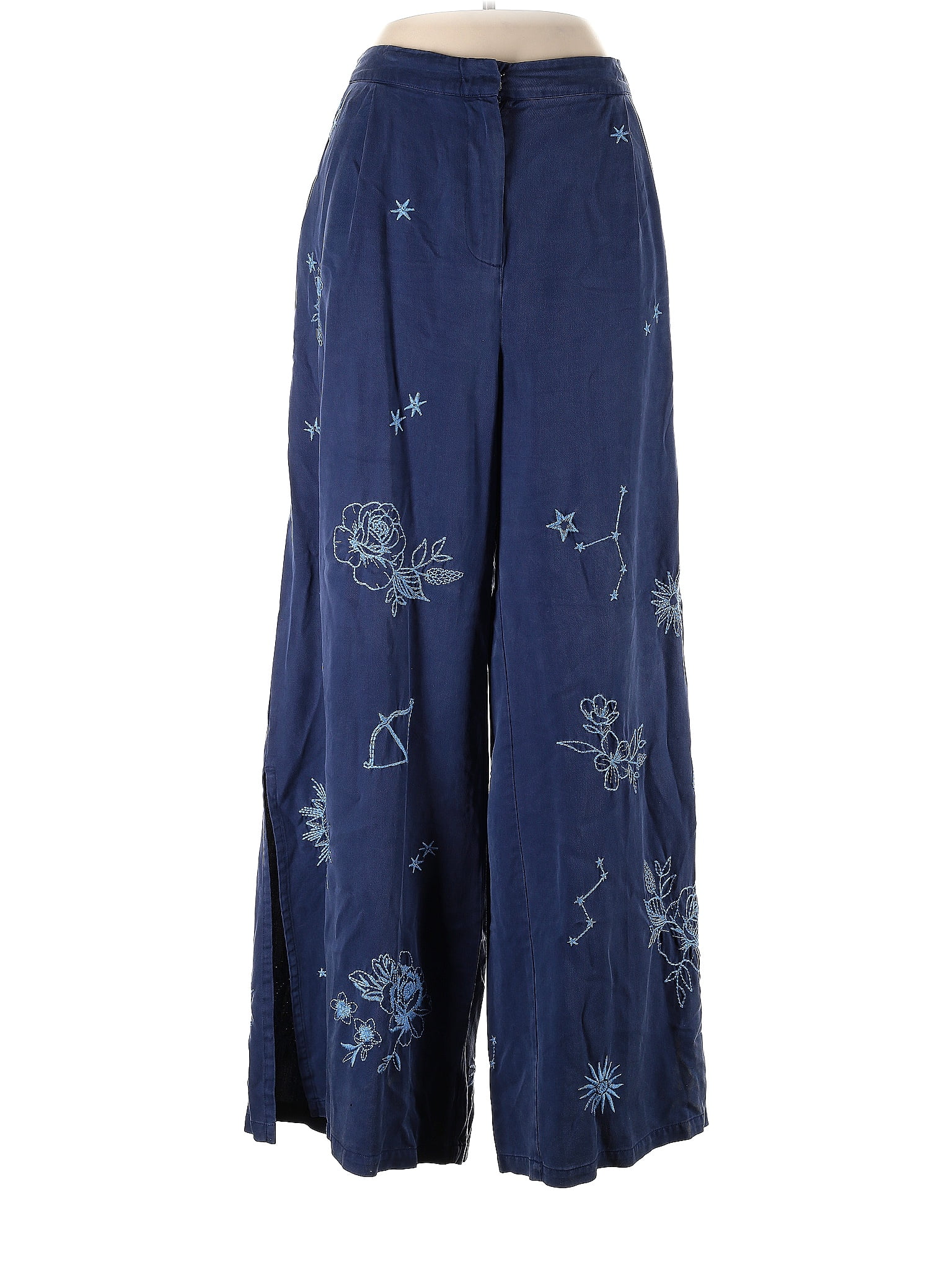 Johnny Was 100% Lyocell Blue Casual Pants Size L - 78% off | thredUP