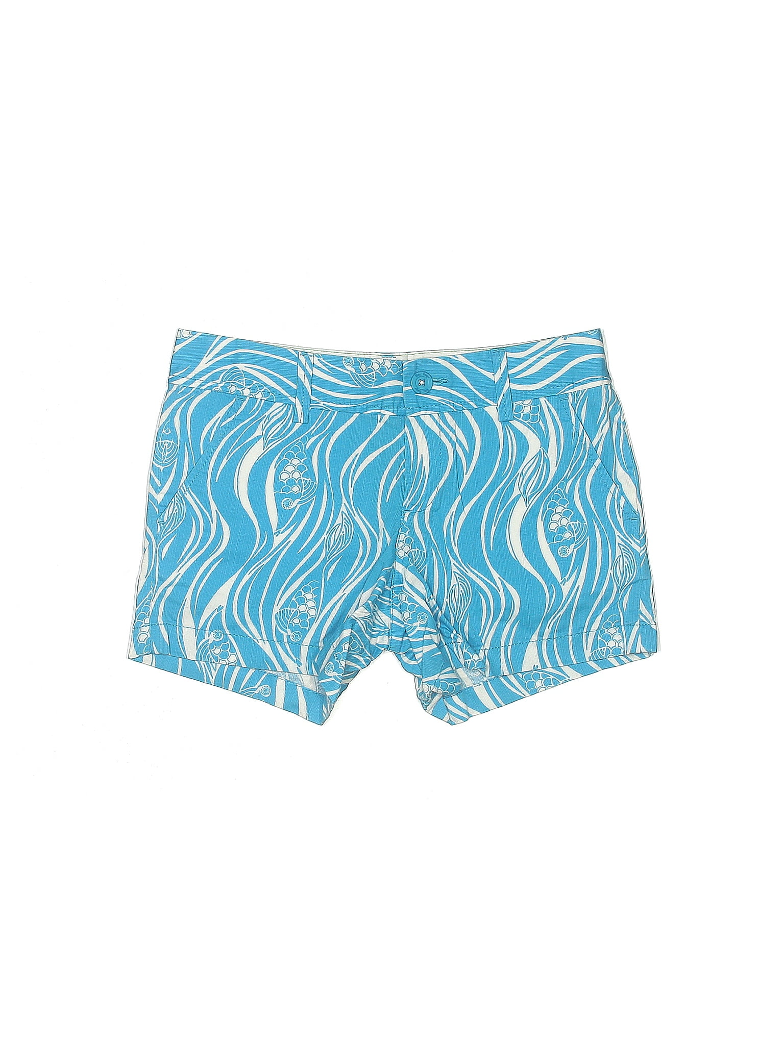 Lilly Pulitzer 100 Cotton Blue Shorts Size 2 68 Off Thredup