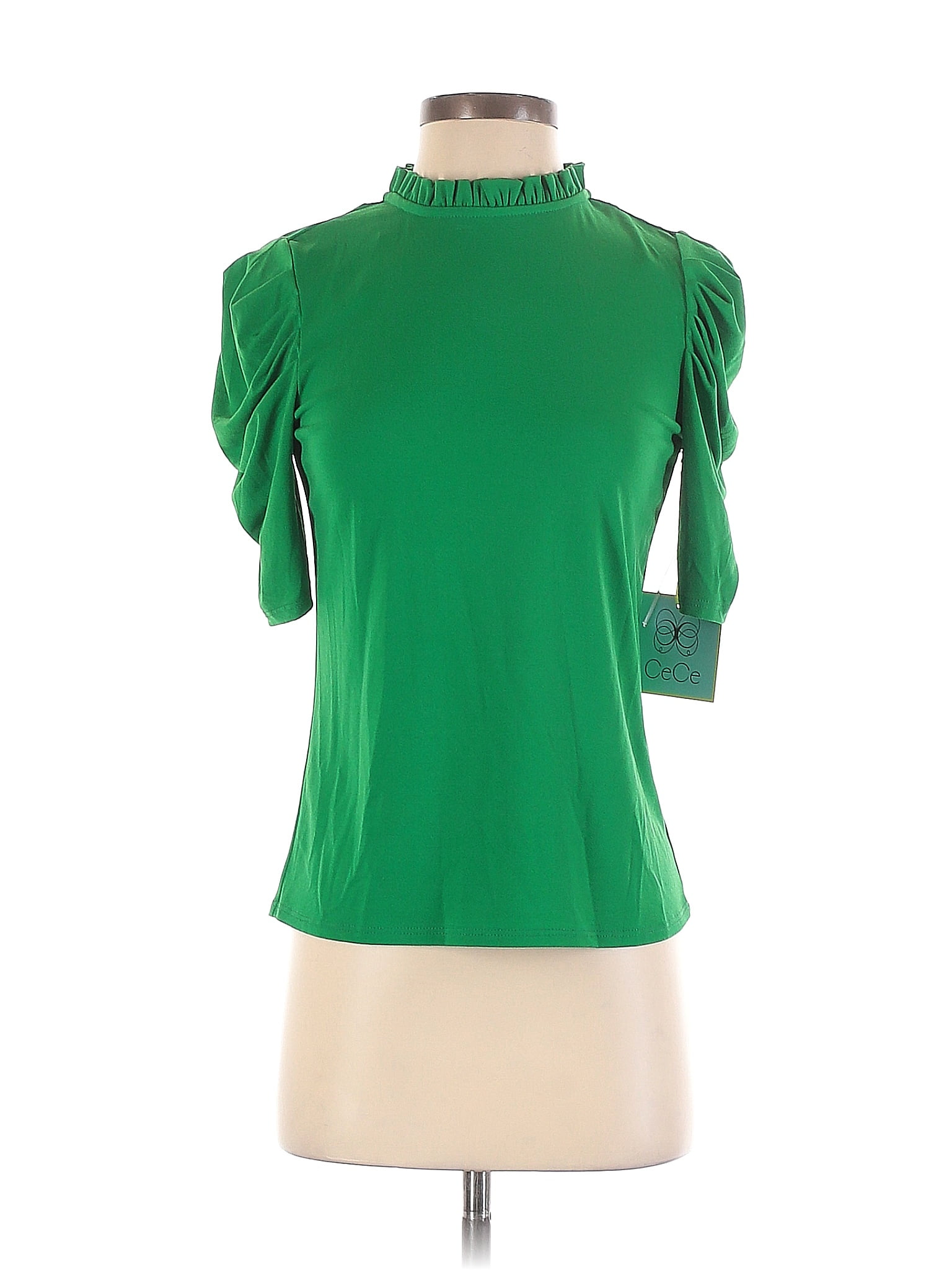 Cece Green Short Sleeve Blouse Size Xs 36 Off Thredup
