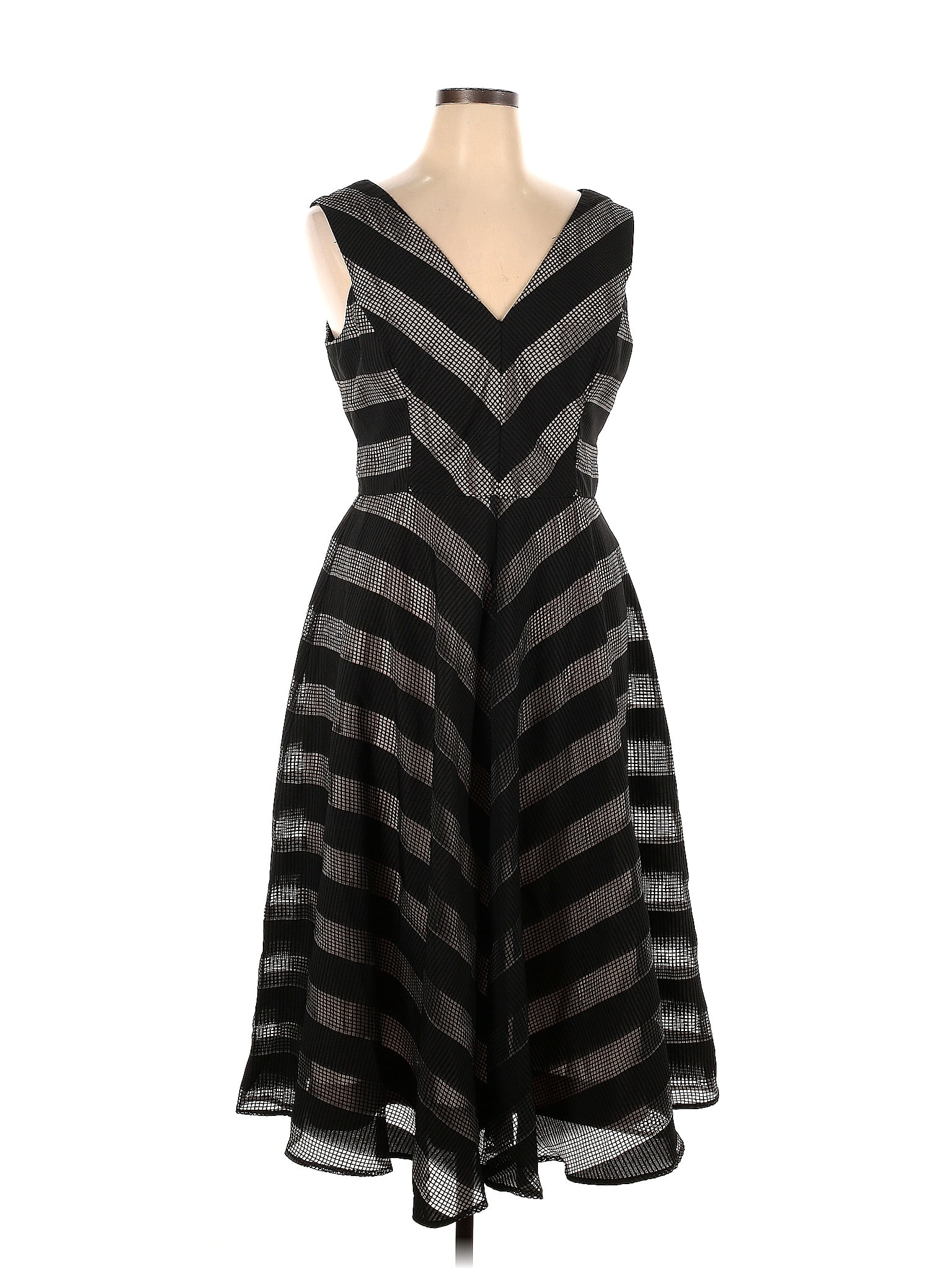 Maggy London 100 Polyester Chevron Herringbone Chevron Multi Color