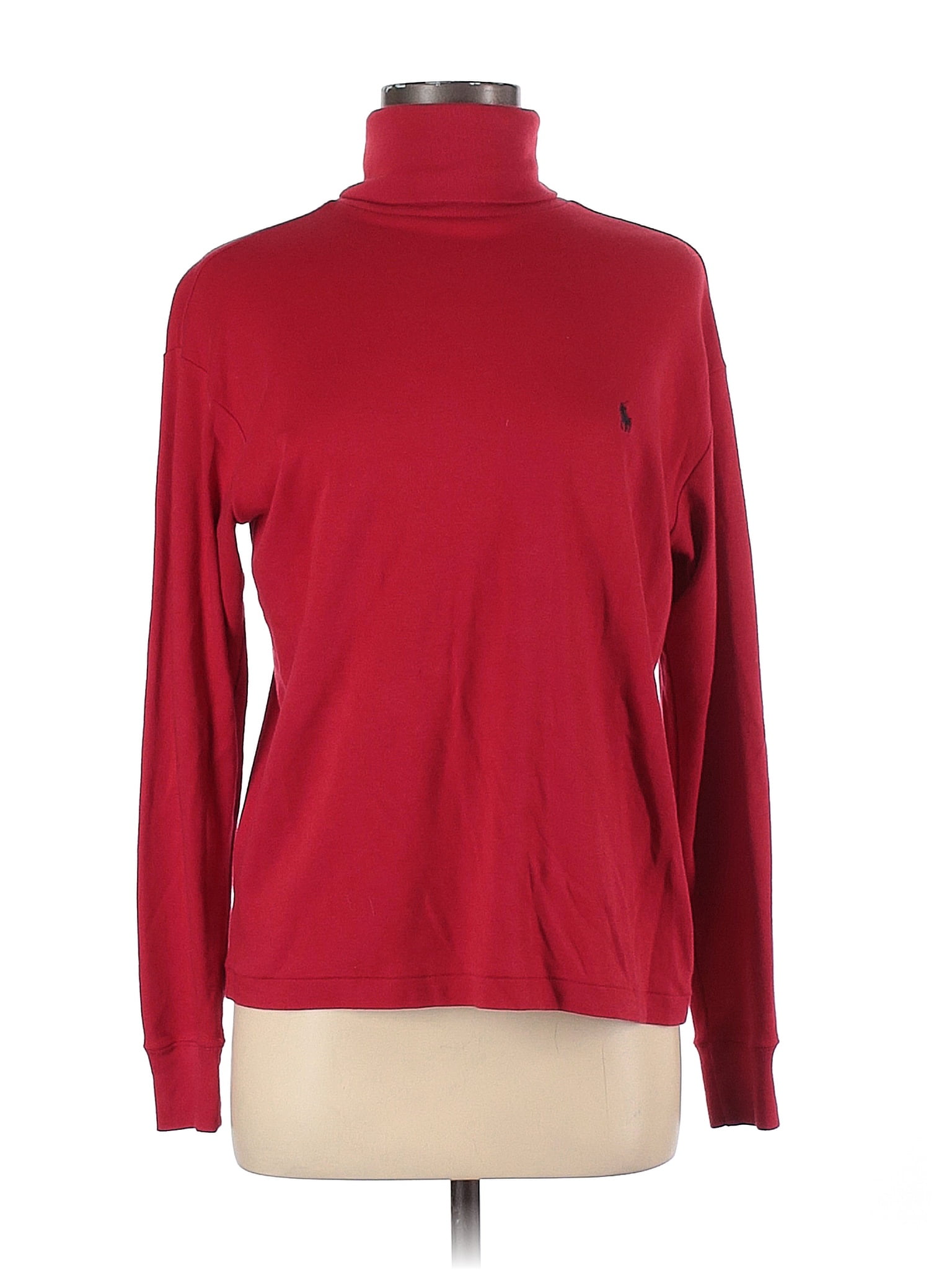 Ralph Lauren 100% Cotton Red Long Sleeve Turtleneck Size M - 69% off | thredUP