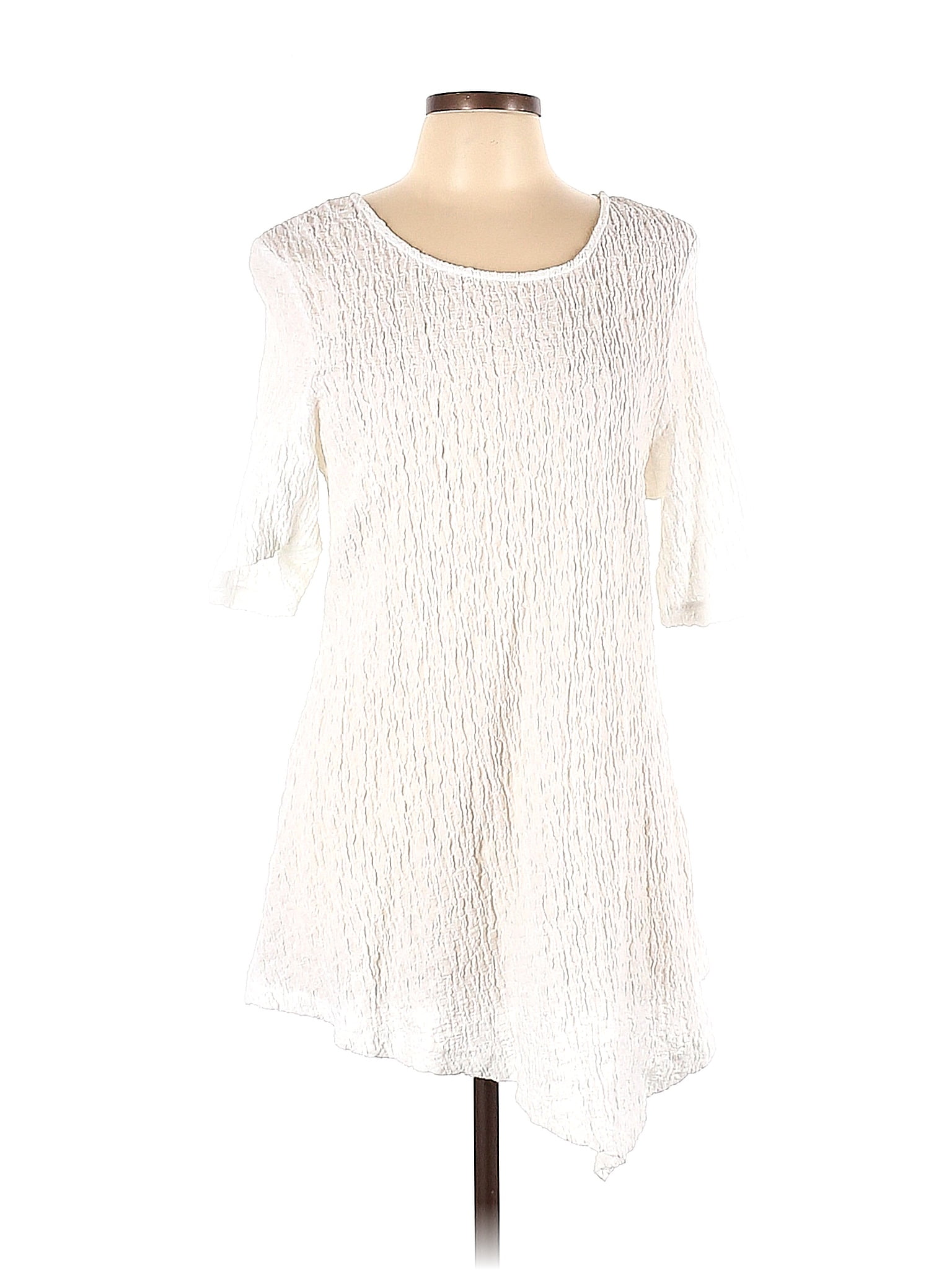 Peck And Peck White Ivory Short Sleeve Top Size L 68 Off Thredup