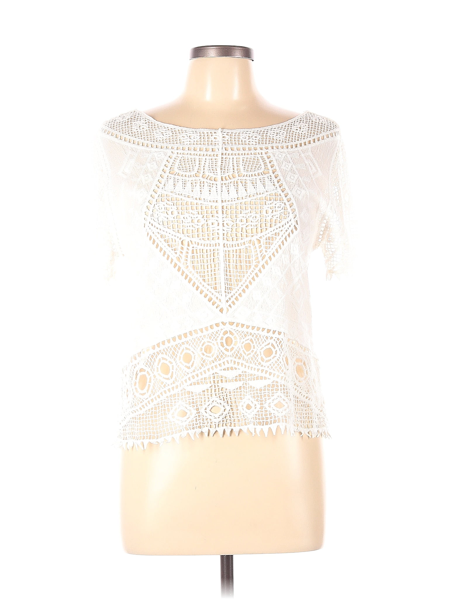 Ultra Pink 100% Cotton White Short Sleeve Top Size L - 56% off | thredUP