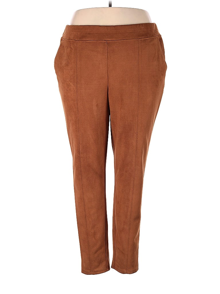 Linea Brown Velour Pants Size 22 (Plus) - 63% off | thredUP