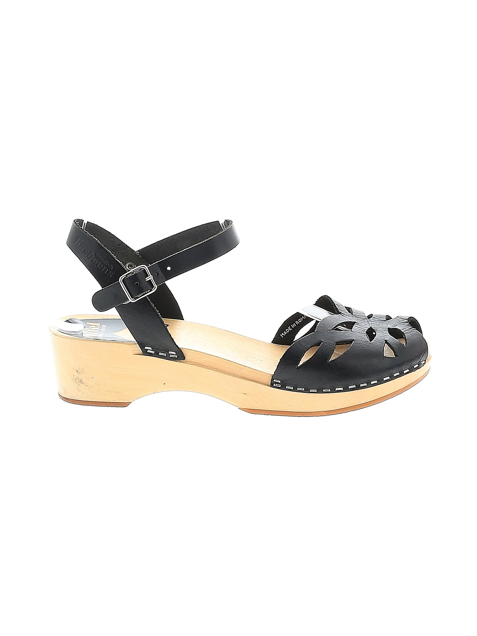 Swedish Hasbeens Black Sandals Size 38 (EU) - 72% off | thredUP