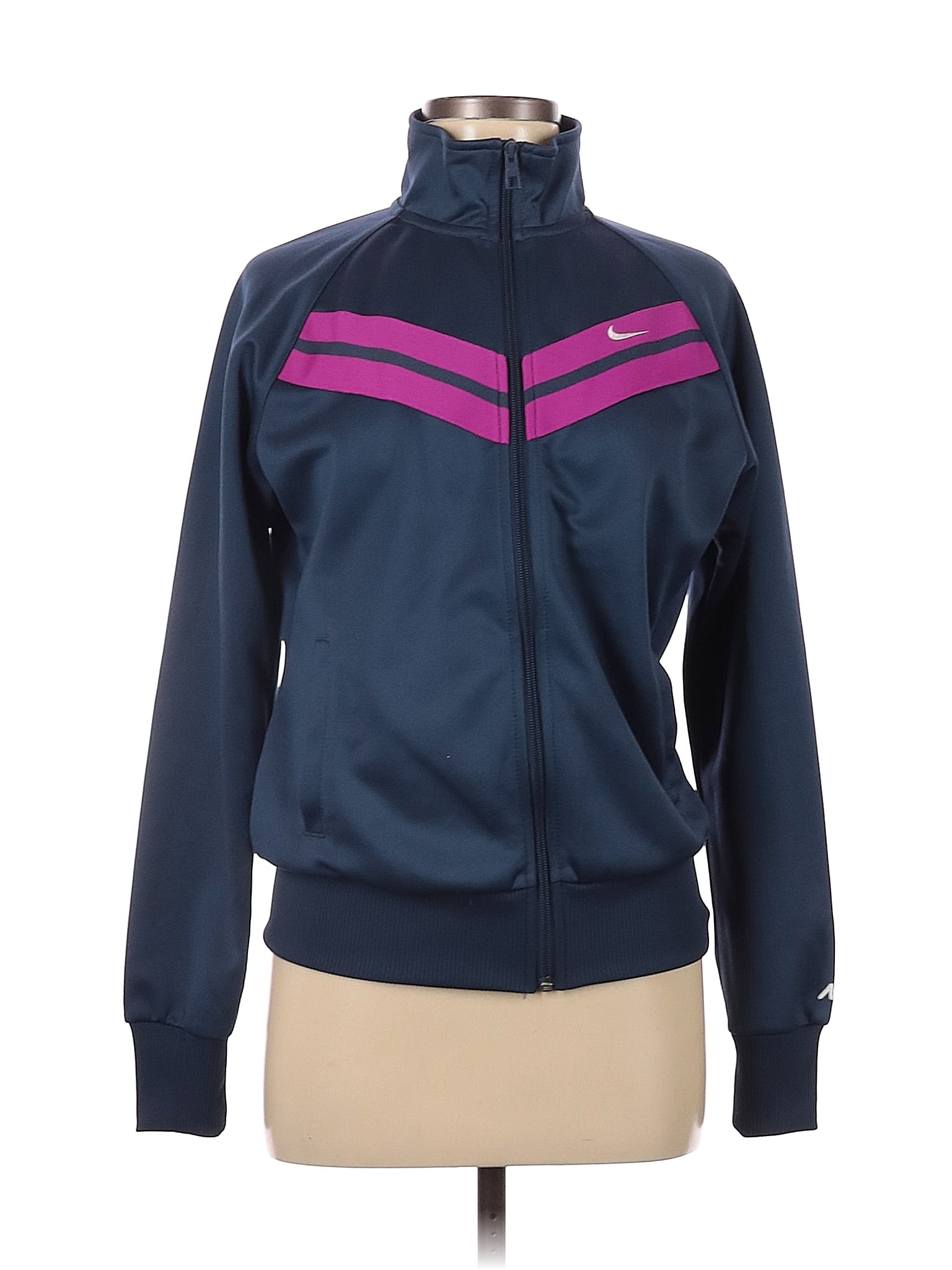 Nike 100% Polyester Blue Track Jacket Size M - 59% off | thredUP