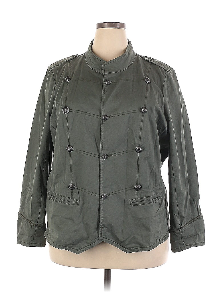 American Rag Cie Green Jacket Size 2X (Plus) - 50% off | thredUP