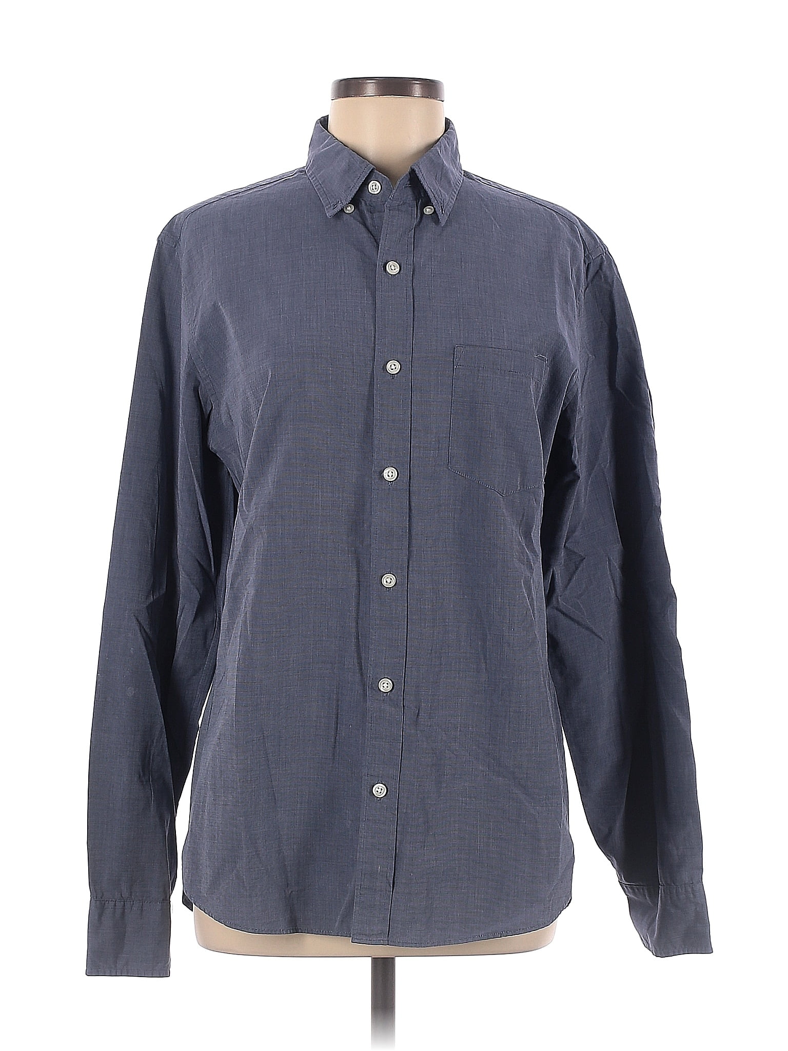 J.Crew 100% Cotton Blue Long Sleeve Button-Down Shirt Size M - 75% off | ThredUp