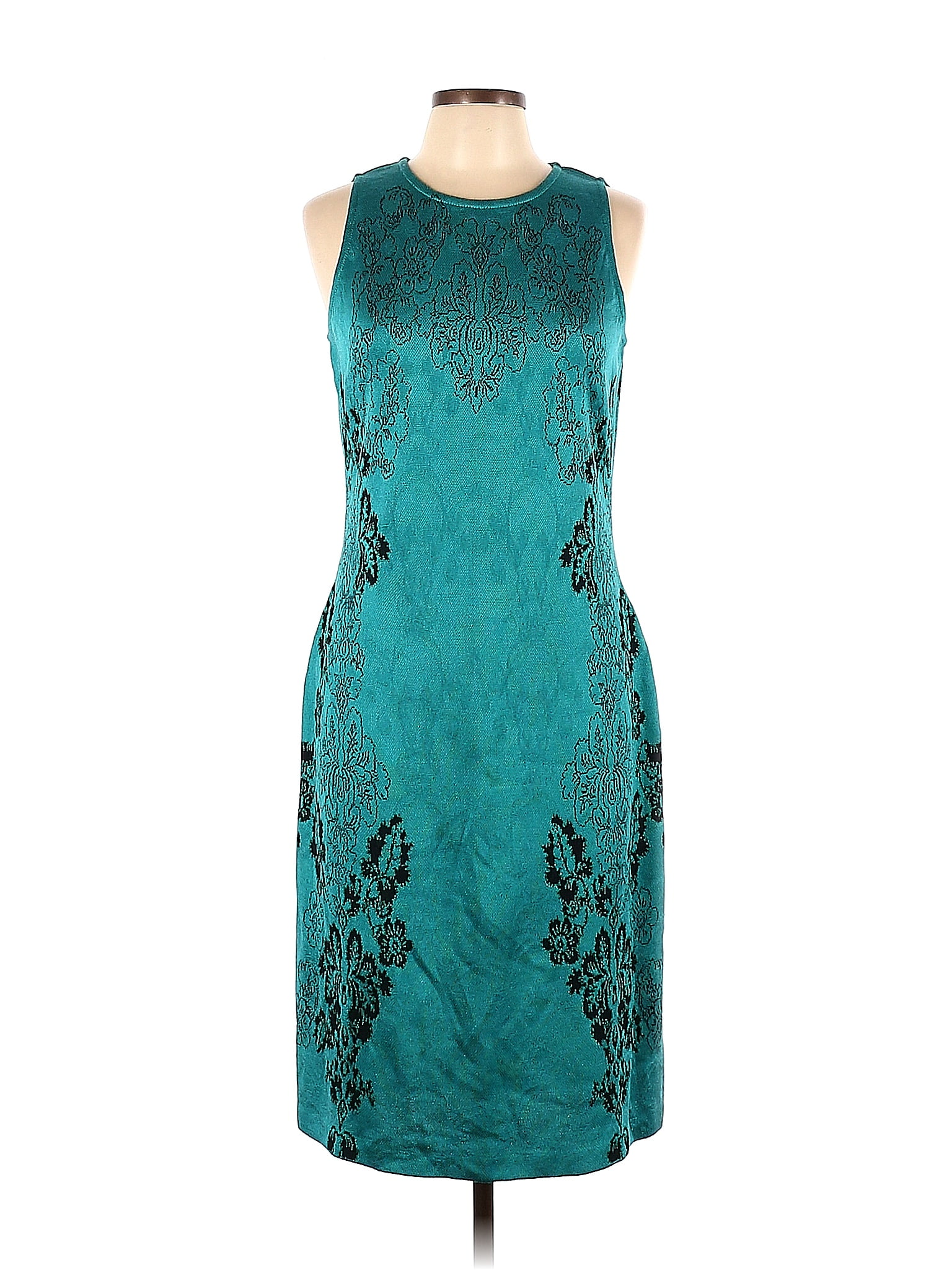 St. John Solid Teal Cocktail Dress Size 12 - 81% off | thredUP