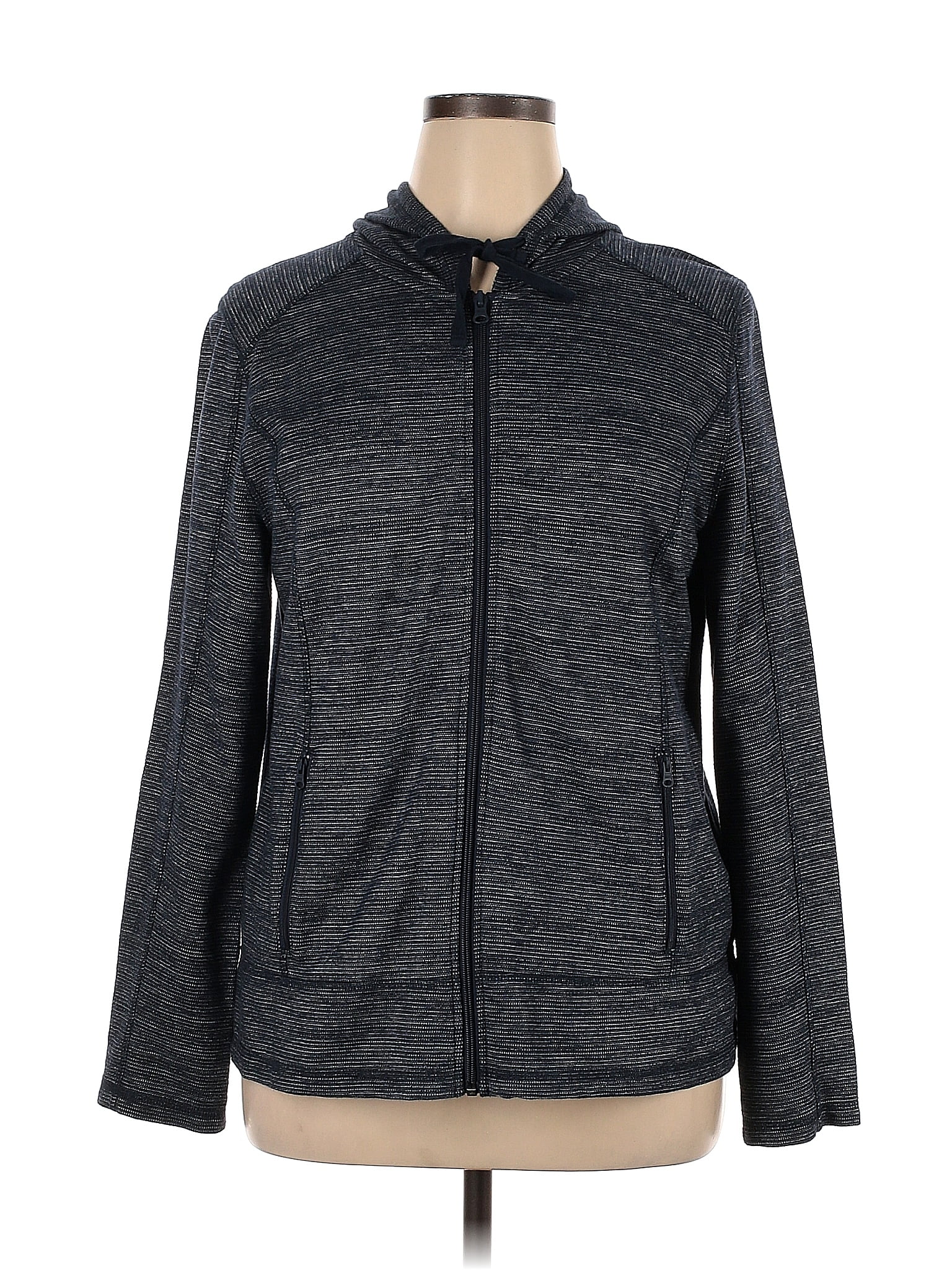 T by Talbots Blue Gray Zip Up Hoodie Size XL - 69% off | thredUP