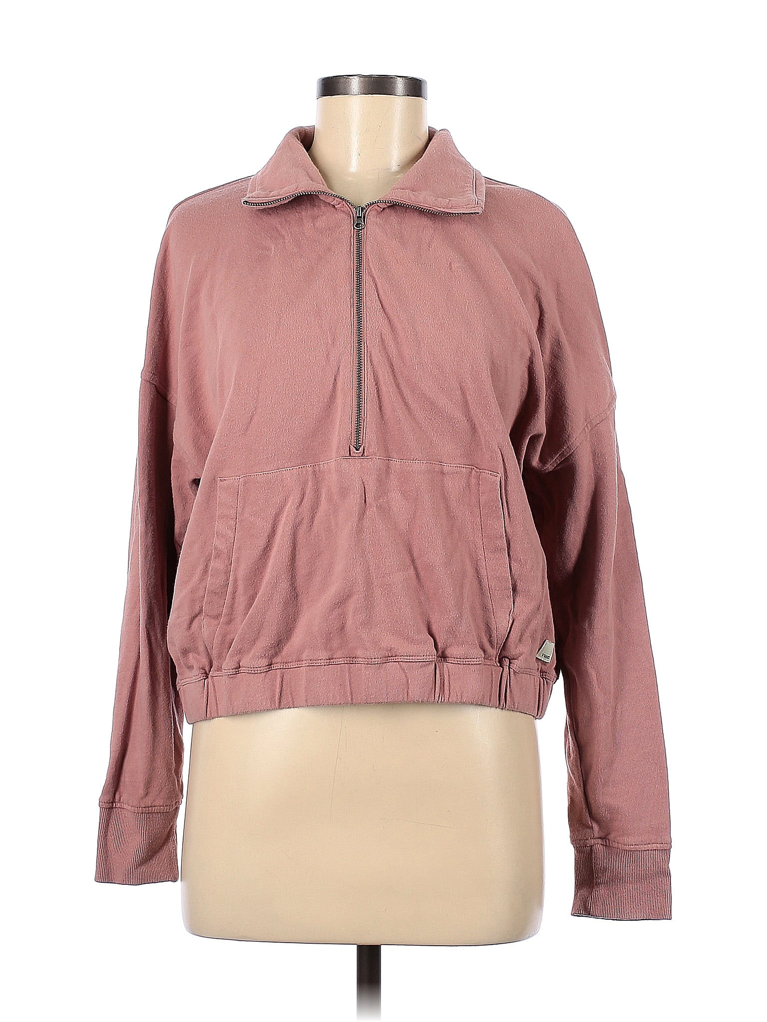 Vuori 100% Organic Cotton Solid Pink Sweatshirt Size M - 45% off | ThredUp