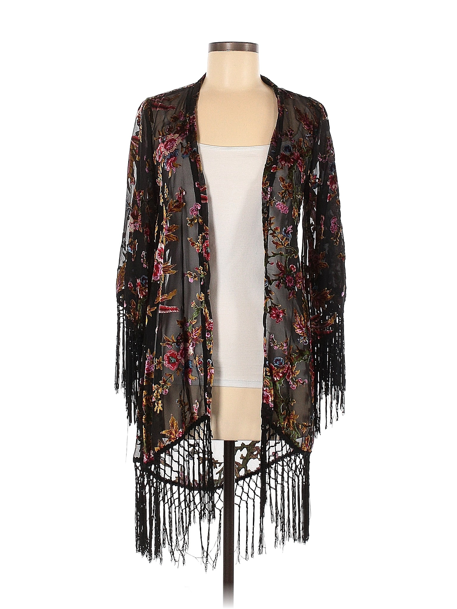 Show Me Your Mumu 100% Polyester Black Kimono Size M - 68% off | ThredUp