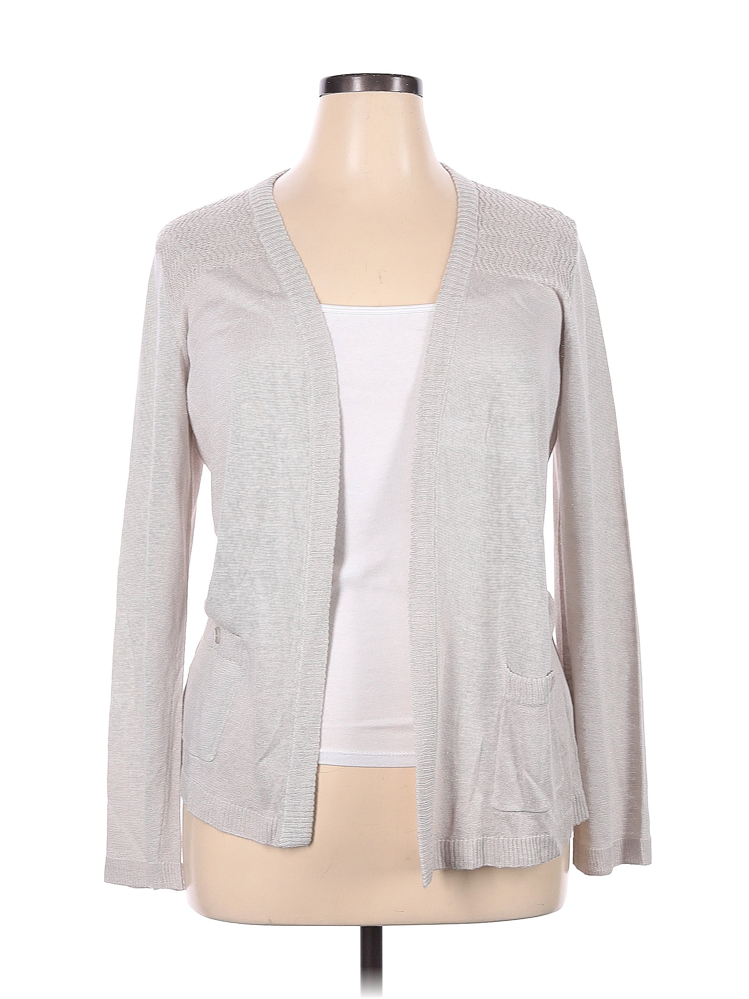 Jones New York Color Block Solid Gray Cardigan Size XL - 76% off | thredUP