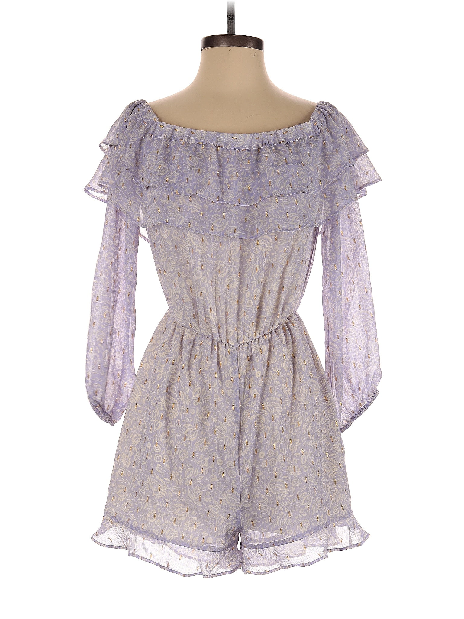 Express Floral Purple Romper Size S - 70% off | thredUP