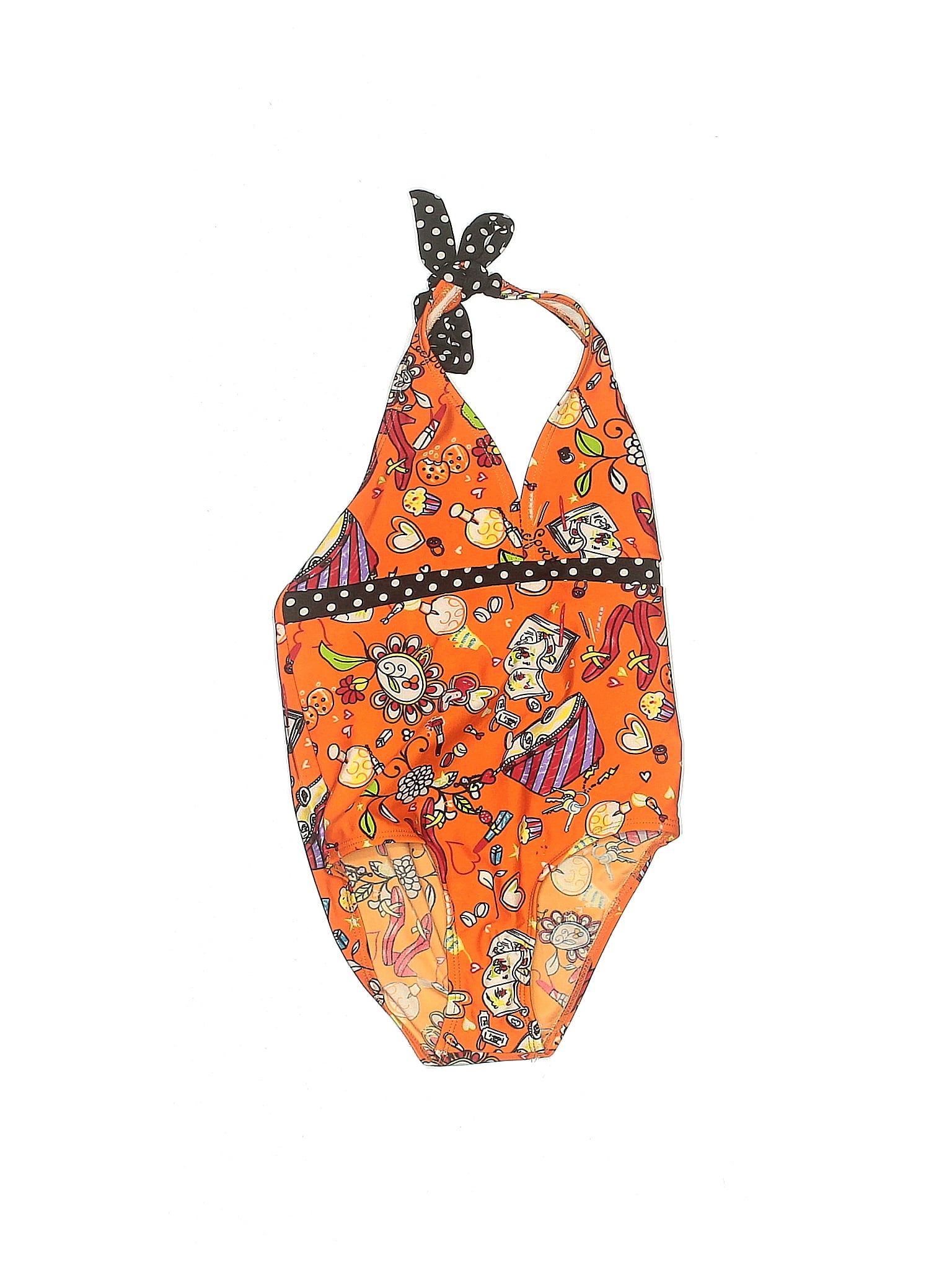 Jump'n Splash Floral Orange One Piece Swimsuit Size 7 - 52% off | thredUP