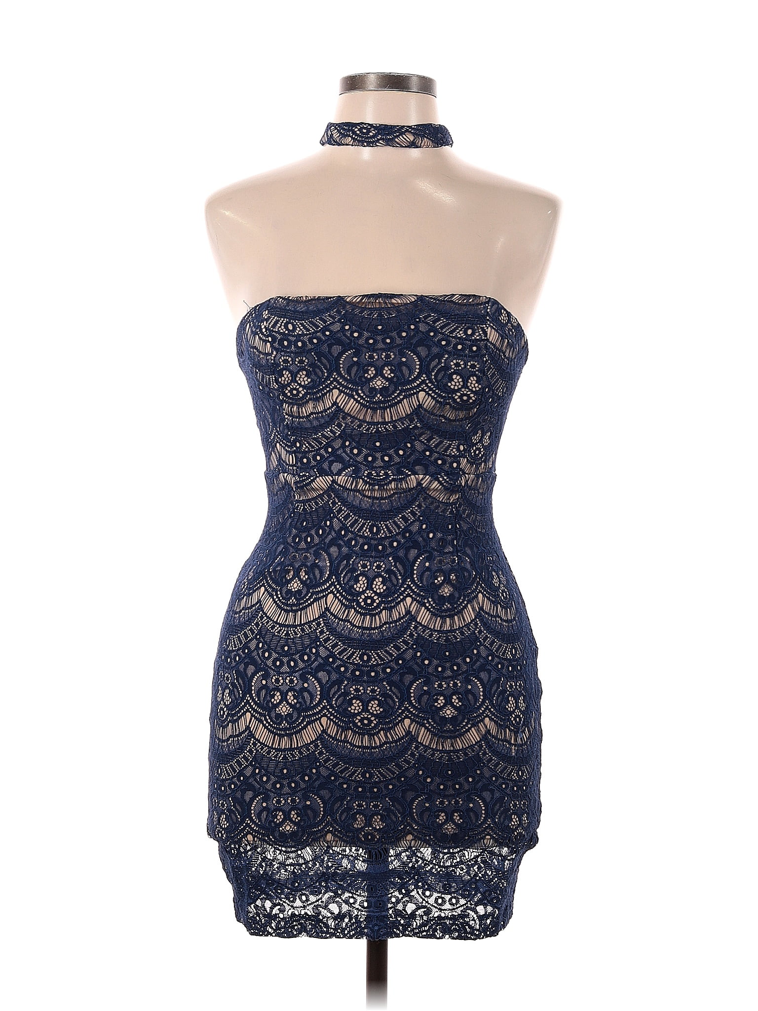 Hello Molly Solid Navy Blue Cocktail Dress Size 6 - 51% off | thredUP
