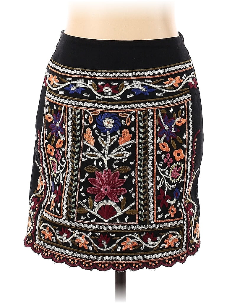 Eri + Ali Floral Multi Color Black Casual Skirt Size XS - 77% off | thredUP