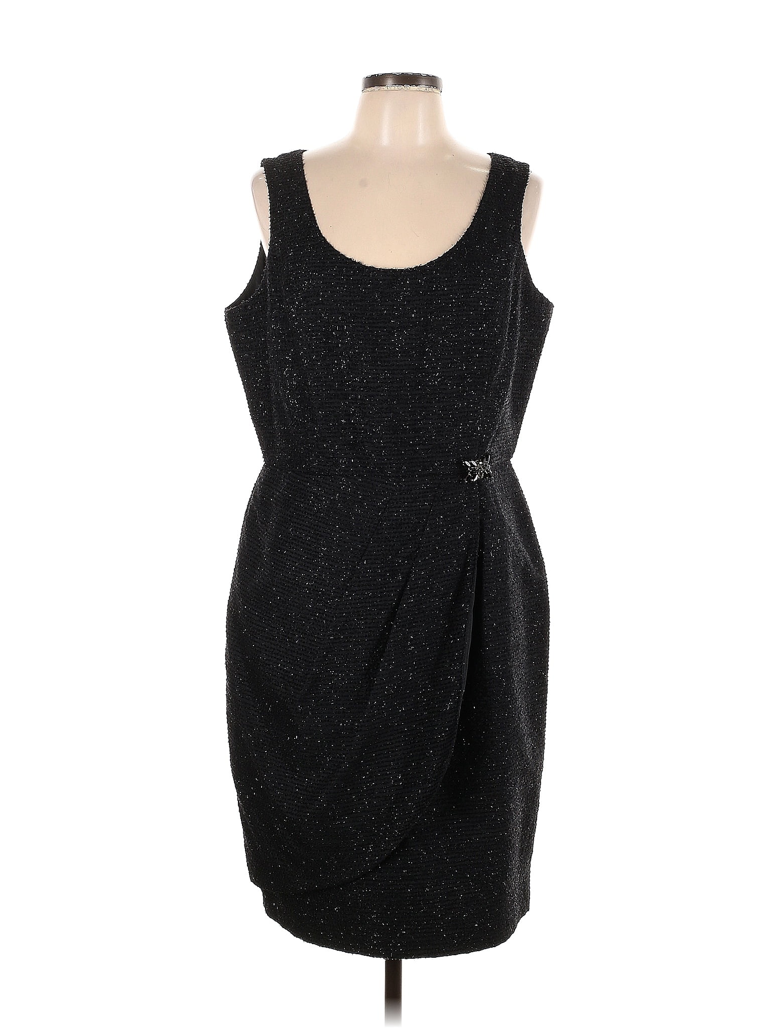 Donna Ricco Marled Tweed Black Cocktail Dress Size 14 - 79% off | ThredUp