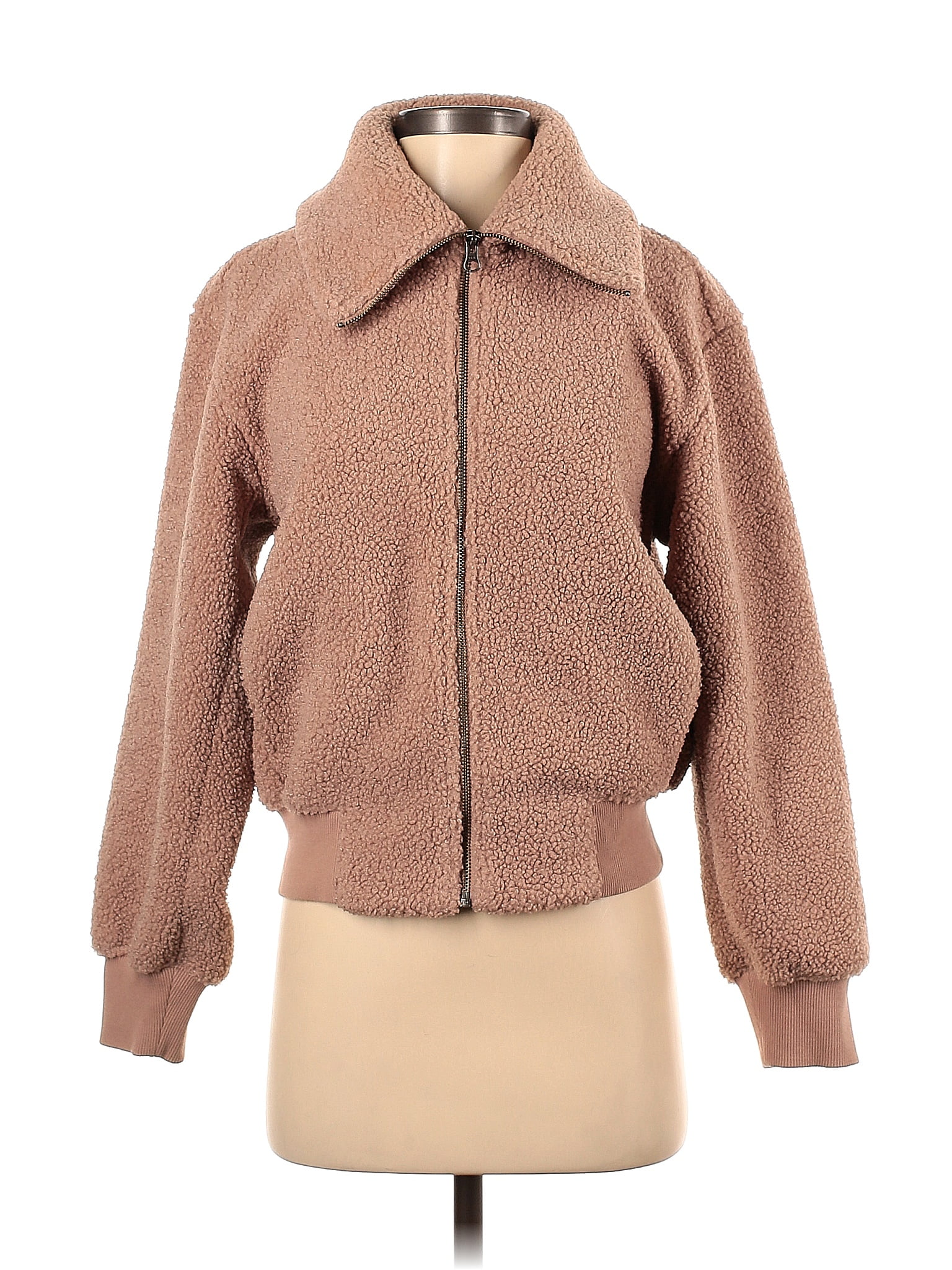 Uniqlo 100% Polyester Solid Tan Brown Fleece Size S - 49% off | thredUP