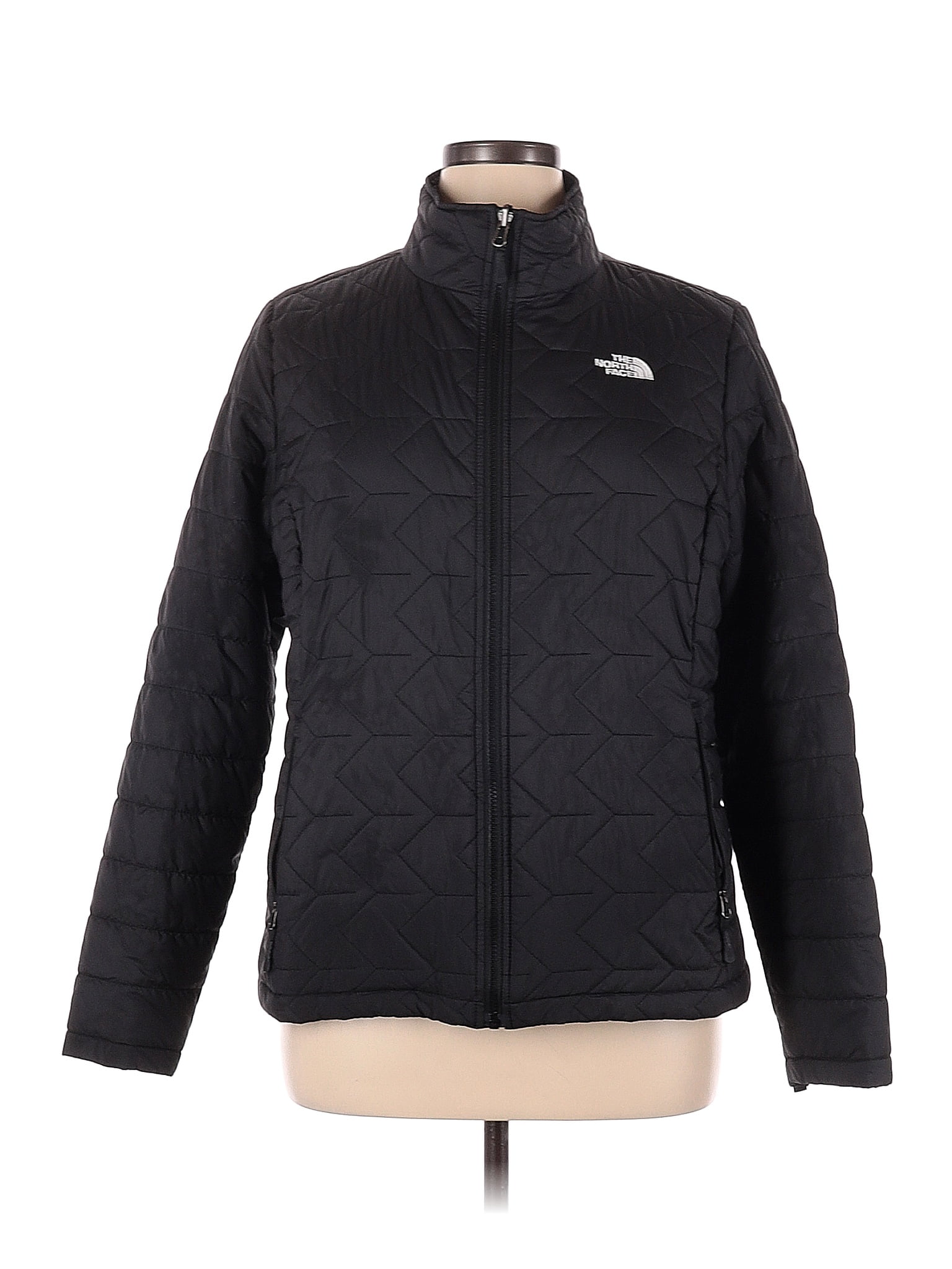 The North Face 100% Polyester Solid Black Coat Size XL - 55% off | thredUP