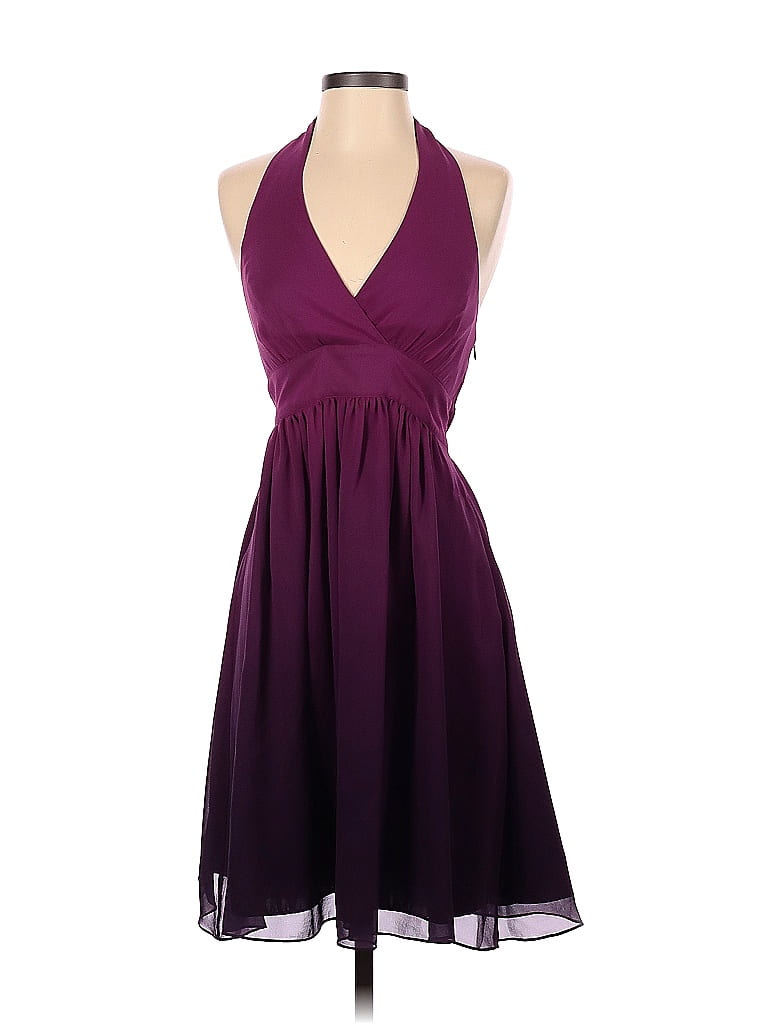 Express 100% Silk Solid Purple Cocktail Dress Size S - 62% off | thredUP
