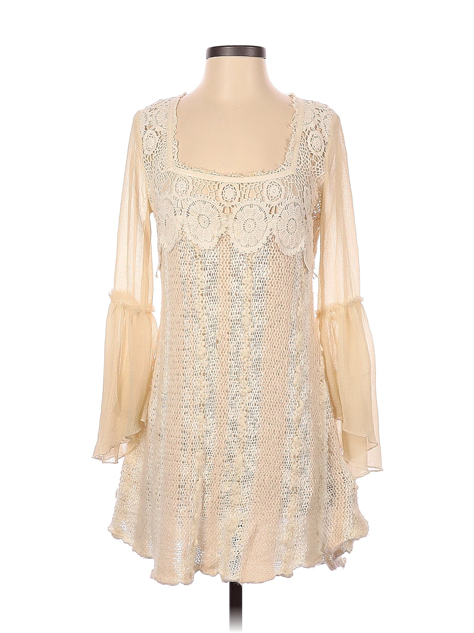 Free People Ivory Casual Dress Size S - 66% off | thredUP
