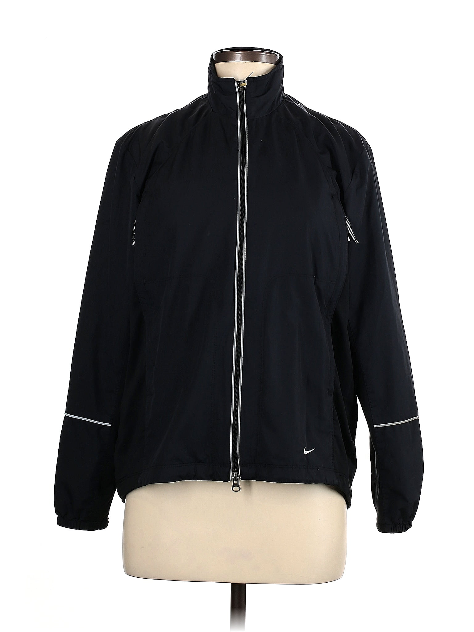 Nike 100% Polyester Solid Black Track Jacket Size M - 62% off | ThredUp