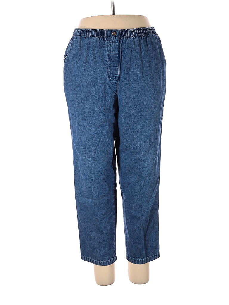 Allison Daley 100% Cotton Solid Blue Jeans Size 18 (Plus) - 52% off ...