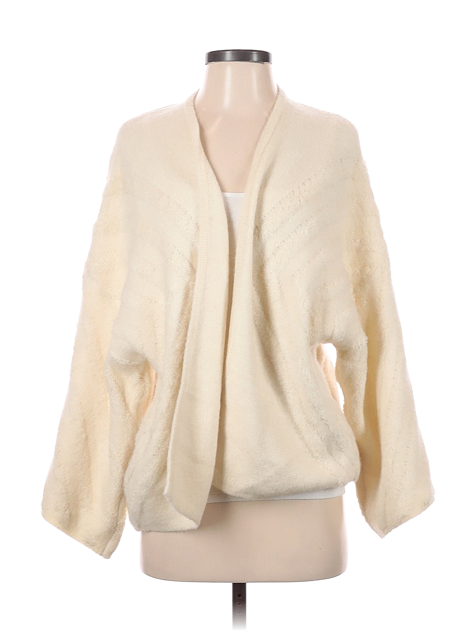 Akemi + Kin Color Block Solid Ivory Cardigan One Size - 72% off | thredUP