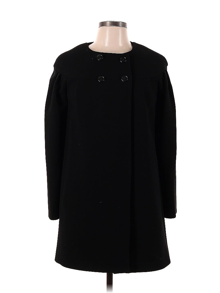 J Crew Solid Black Wool Coat Size 4 76 Off Thredup