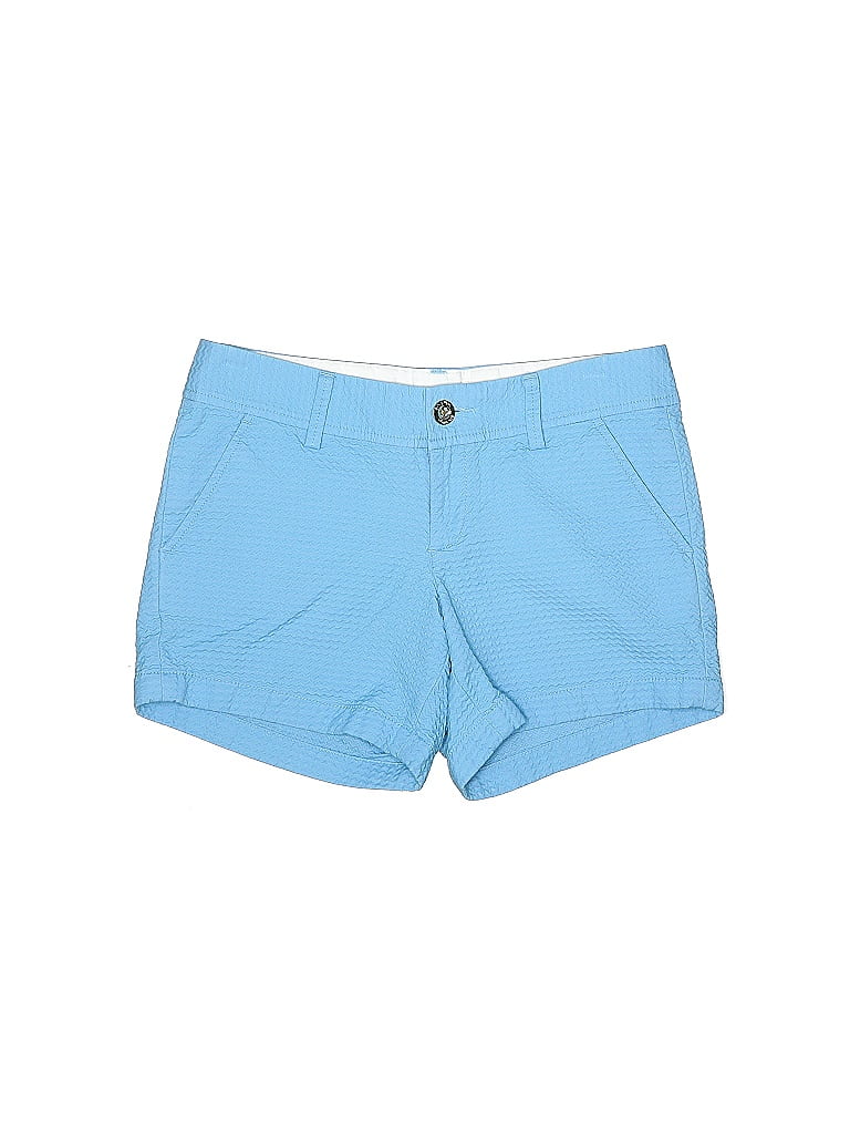 Lilly Pulitzer 100 Cotton Solid Blue Shorts Size 2 65 Off Thredup